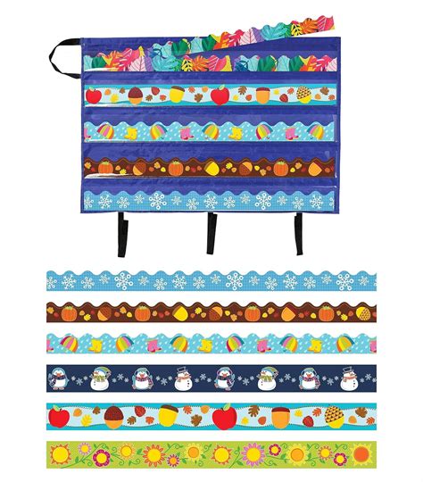 Seasonal Bulletin Board Borders Pack And Bulletin Board Borders Storage