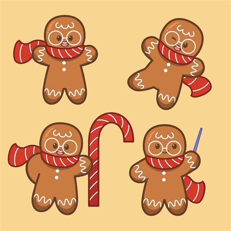 Premium Vector Cute Gingerbread
