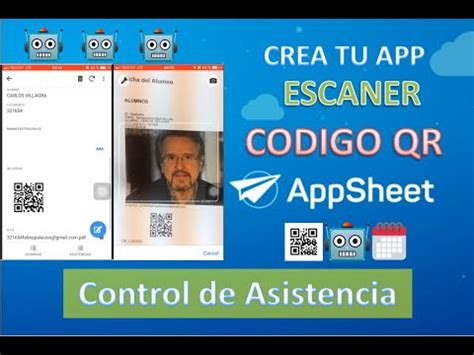 Escaner de Código QR para Control de Asistencia en AppSheet. Genera QR ...