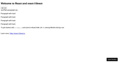 React I18next Forked Codesandbox