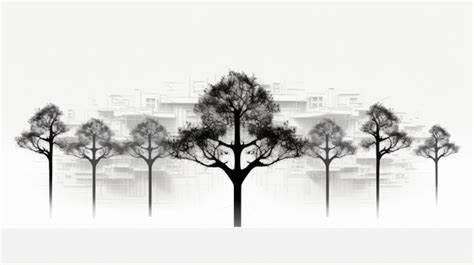 Premium Ai Image Tsquare Fractal Trees Conceptual Digital Art With Sustainable Design