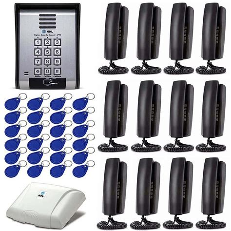 Interfone 12 Pontos Hdl Controle De Acesso Rfid Cartão Tag Senha
