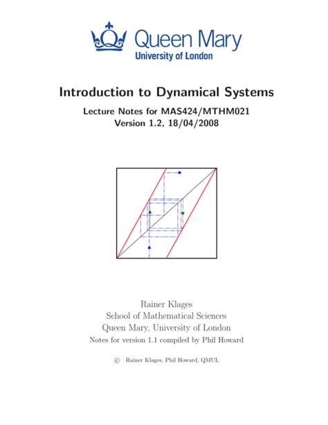 Introduction To Dynamical Systems