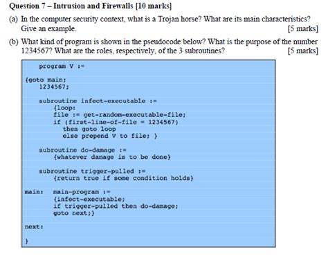 Solved Question 7 Intrusion And Firewalls 10 Marks A