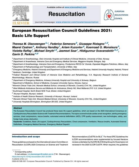 New Erc Guidelines The 𝑻𝒆𝒓𝒂𝒑𝒊𝒂 𝑰𝒏𝒕𝒆𝒏𝒔𝒊𝒗𝒂 𝑬𝒎𝒆𝒓𝒈𝒆𝒏𝒄𝒊𝒂𝒔