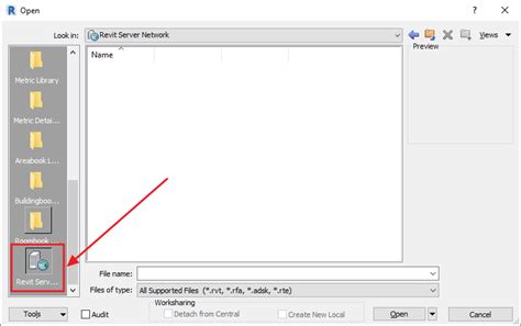When Clicking On Revit Server Network Icon While Opening Or Saving A Project Revit Server Will