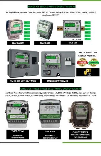 Techno Single Phase Wall Mount Energy Meter Model Name Number Tmcb 01l At Rs 390 In Coimbatore