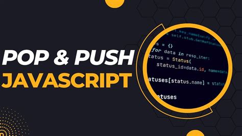 JavaScript Pop And Push In Hindi YouTube