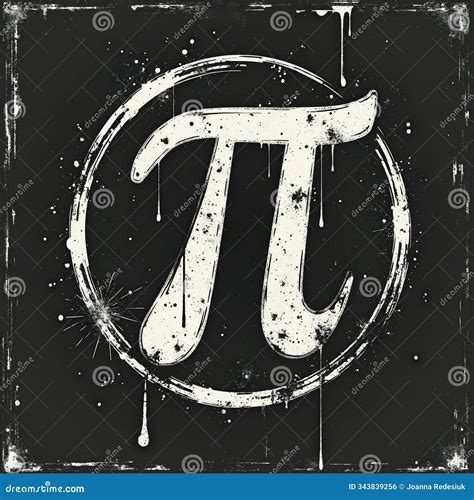 A Stylized Depiction Of The Mathematical Symbol Pi Stock Illustration Illustration Of Dark