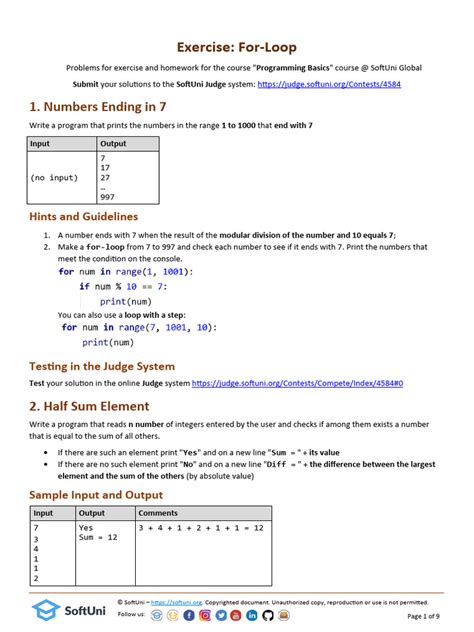 04 pb python for loop exercise pdf computing mathematics