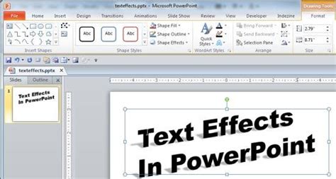 Text Effects In Powerpoint 2010 For Windows