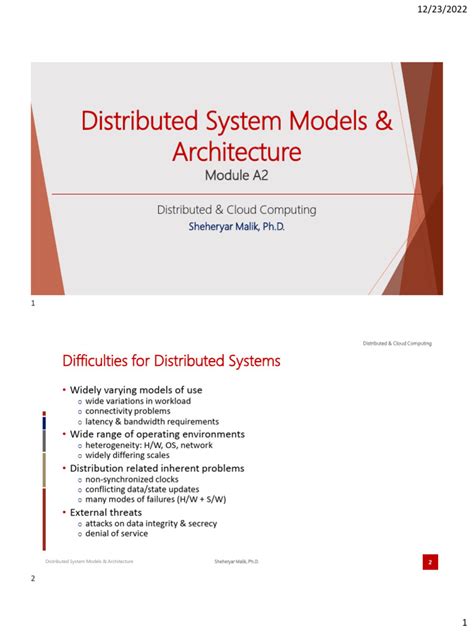Dcc Module A2 Distributed System Models Architecture Pdf Client