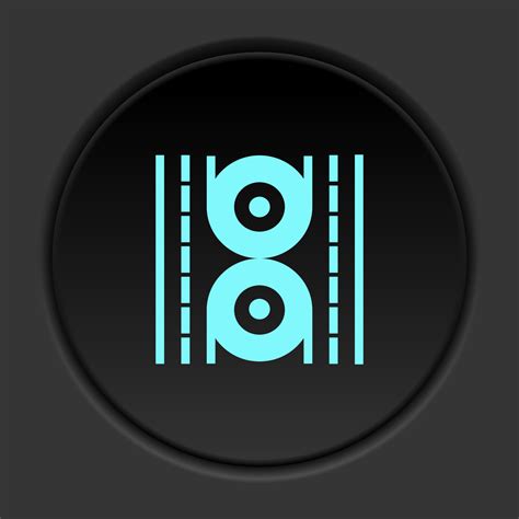round button icon database server data processing button banner