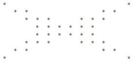 Java Drawing An X Shape With Using Only Asteriks And Recursion Stack Overflow