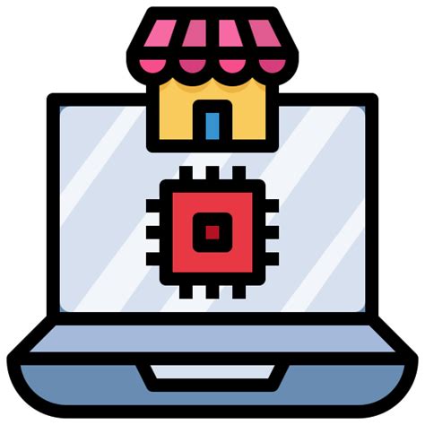 Electonic Commerce Shopping Online Store Market Icon Free Download