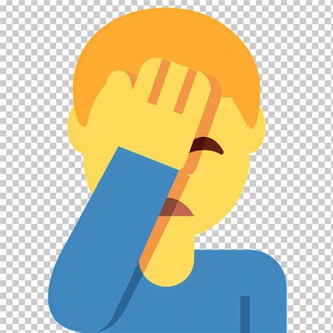 Man Facepalming Emoji Facepalm Emoji Expression Png Clipart Cartoon