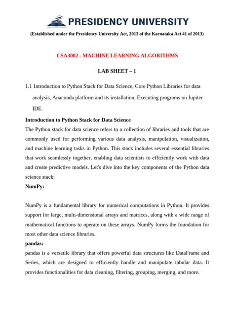 Csa3002lab Sheet 1 Pdf