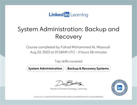 Fahad M Al Masoudi On Linkedin Certificate Of Completion