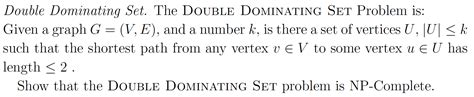 Solved A Double Dominating Set The Double Dominating Set
