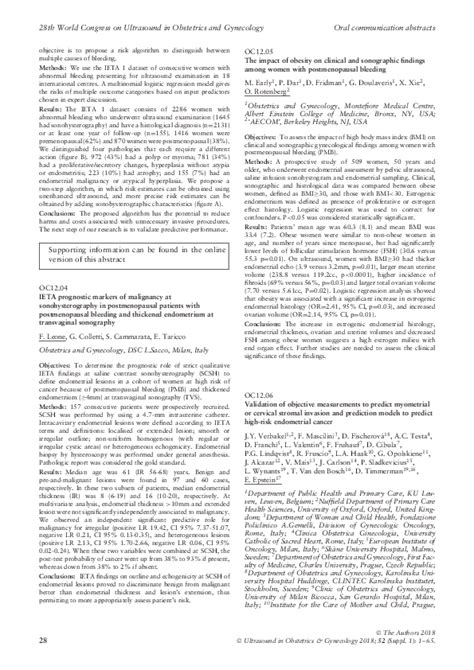 Pdf Oc12 06 Validation Of Objective Measurements To Predict Myometrial Or Cervical Stromal