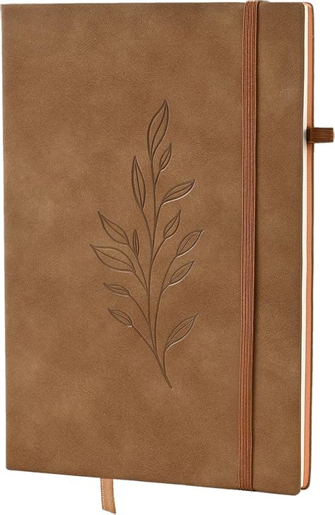 Amazon ZQZYMXQ A Lined Notebook Journal For Women Men Pages Leaf Leather Notebooks