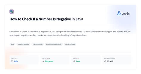 How To Check If A Number Is Negative In Java Labex