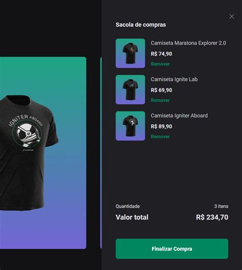 GitHub ViniciusOshima Ignite Shop Aplicação web para compras de produtos originais da