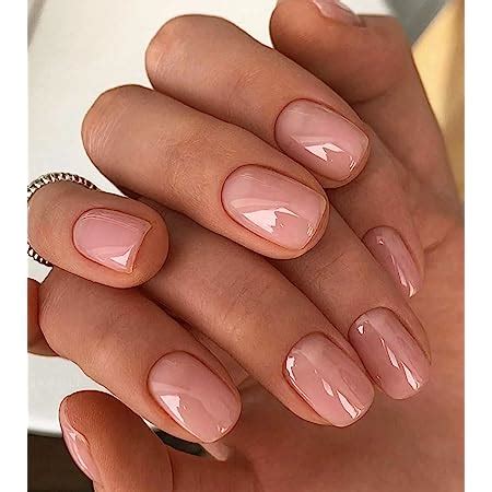 Morily Pink Press On Nails Short Square Shaped Fake Nails