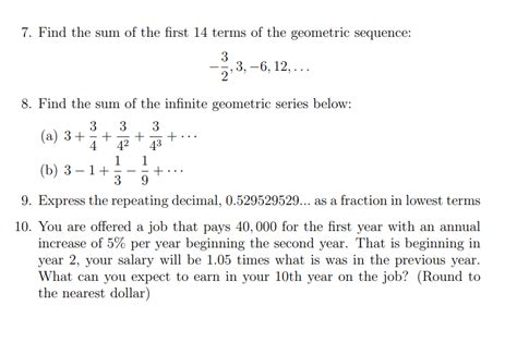 Solved Find The Sum Of The First Terms Of The Chegg Com