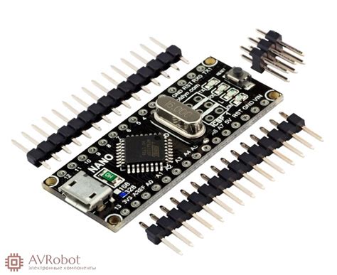 Аппаратная платформа Arduino Nano V3 CH340C ATmega328P MicroUSB RobotDyn купить цена 6295