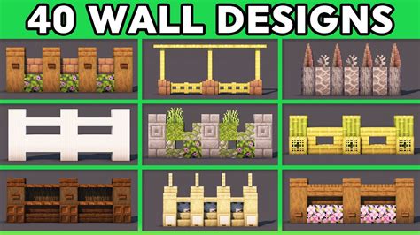 40 Must Know Minecraft Wall Designs Tutorial Youtube