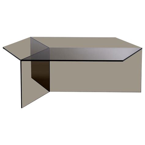 Section Coffee Table Bronze Glass Clear Acrylic For Sale At 1stdibs
