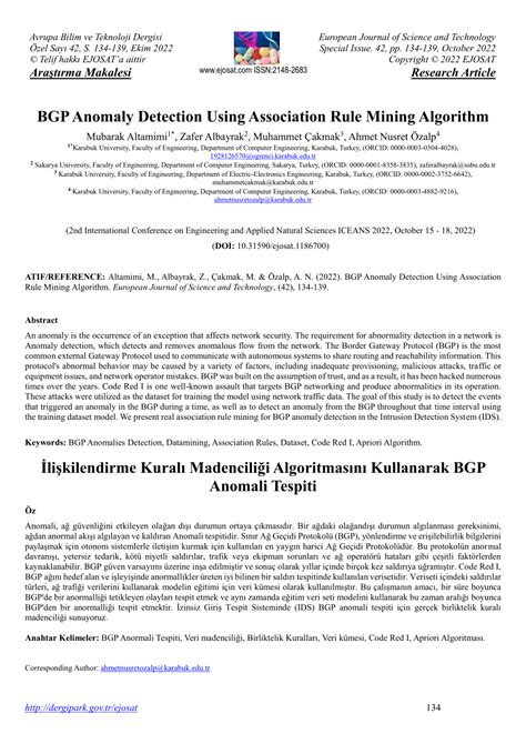 Pdf Bgp Anomaly Detection Using Association Rule Mining Algorithm