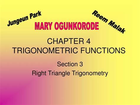 Ppt Chapter 4 Trigonometric Functions Powerpoint Presentation Free