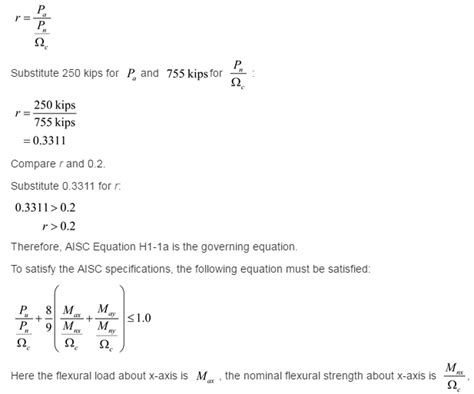 Solved Determine Whether The Given Member Satisfies The Appropriate AISC Answer