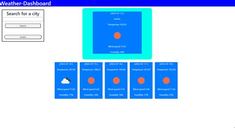 GitHub SeanDRowan Weather Dashboard