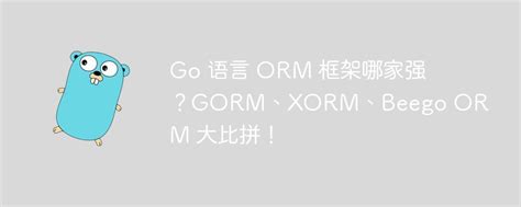 Go 语言 ORM 框架哪家强GORMXORMBeego ORM 大比拼 Golang学习网