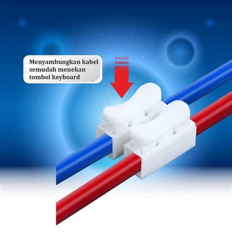 Jual Quick Connect 2 Wire Connector Spring Terminal Socket Sambungan Kabel Listrik Shopee