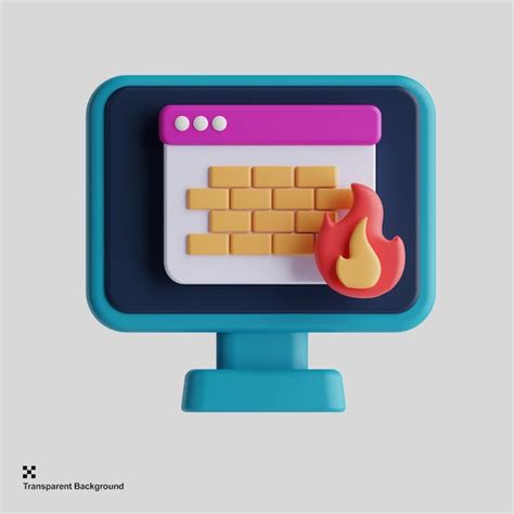Premium Psd 3d Network Firewall Protection