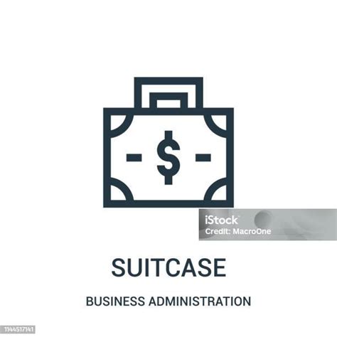 비즈니스 관리 컬렉션에서 가방 아이콘 벡터입니다 얇은 라인 가방 개요 아이콘 벡터 일러스트 레이 션입니다 가방에 대한 스톡 벡터 아트 및 기타 이미지 Istock