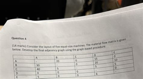 solved question 4 14 ﻿marks ﻿consider the layout of five