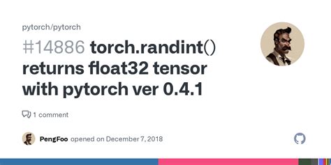 Torch Randint Returns Float Tensor With Pytorch Ver Issue Pytorch Pytorch