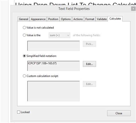 Solved Drop Down Boxes And Calculations Adobe Product Community 9973578