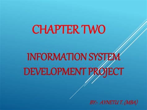 System Analysis And Design Chapter Two 1ppt