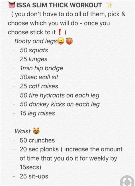 Pin On Work It Out Slim Thick Workout Workout Plan Workout