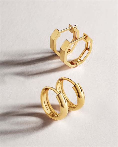 14k Gold Hoop Earrings Real Gold Hoop Earrings Amyo