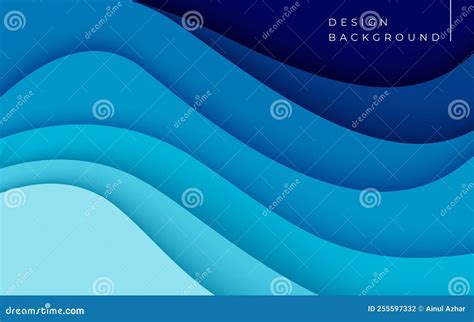 Multi Layers Blue Color Texture 3d Papercut Layers In Gradient Vector Banner Stock Vector