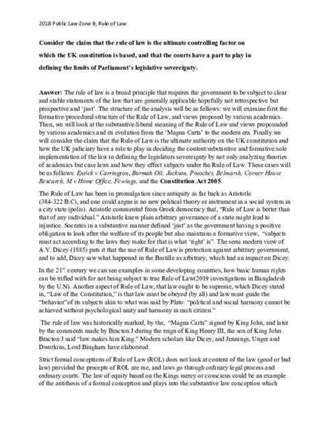 Doc Rule Of Law Essay Final Draft