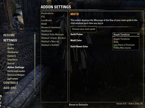 Motd Message Of The Day Group Guild And Friends Elder Scrolls