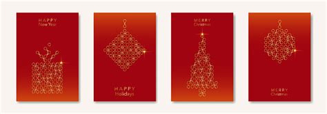 현대적인 미니멀리스트 기하학적 스타일 골드 질감 황금 럭셔리 레드 배경 달력 및 인사말 카드 또는 새해 복 많이 받으세요 테마 겨울 휴가 초대장에 크리스마스 카드를